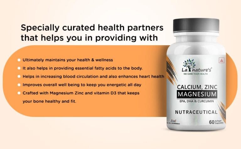 Omega-3 and Calcium Magnesium Zinc Vitamin D3 and Shaker