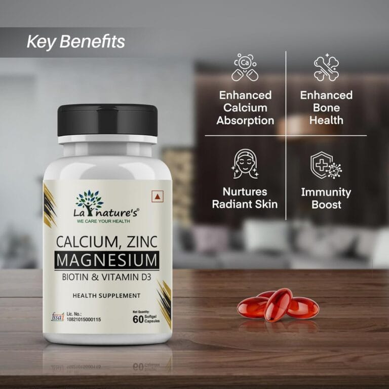 Omega-3 and Calcium Magnesium Zinc Vitamin D3 and Shaker